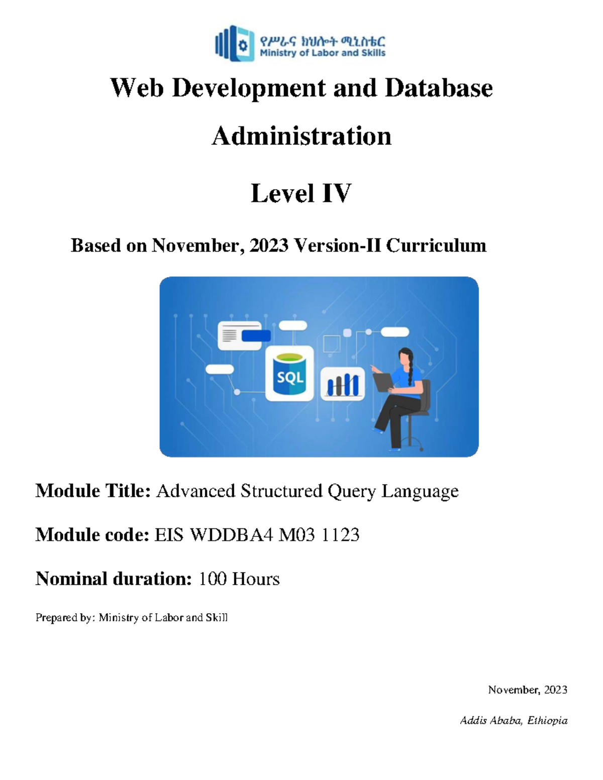 EIS WDDBA4 M03 1123: Advanced SQL Techniques and Concepts - Studocu
