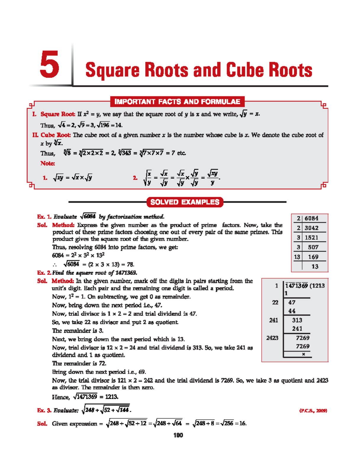Square Roots and Cube Roots: Important Facts and Formulas - Studocu