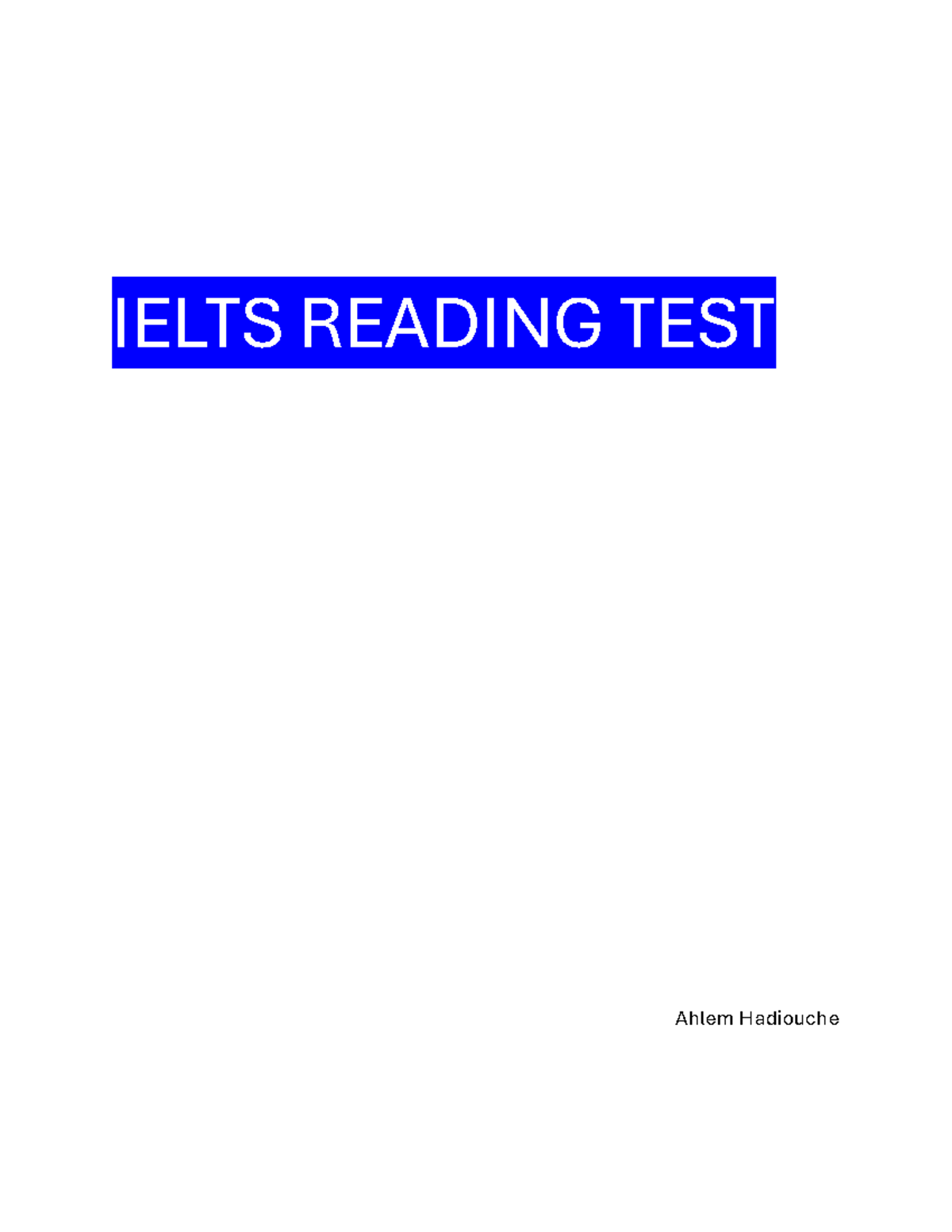 IELTS READING TEST - Strategies and Tips for Success - Studocu