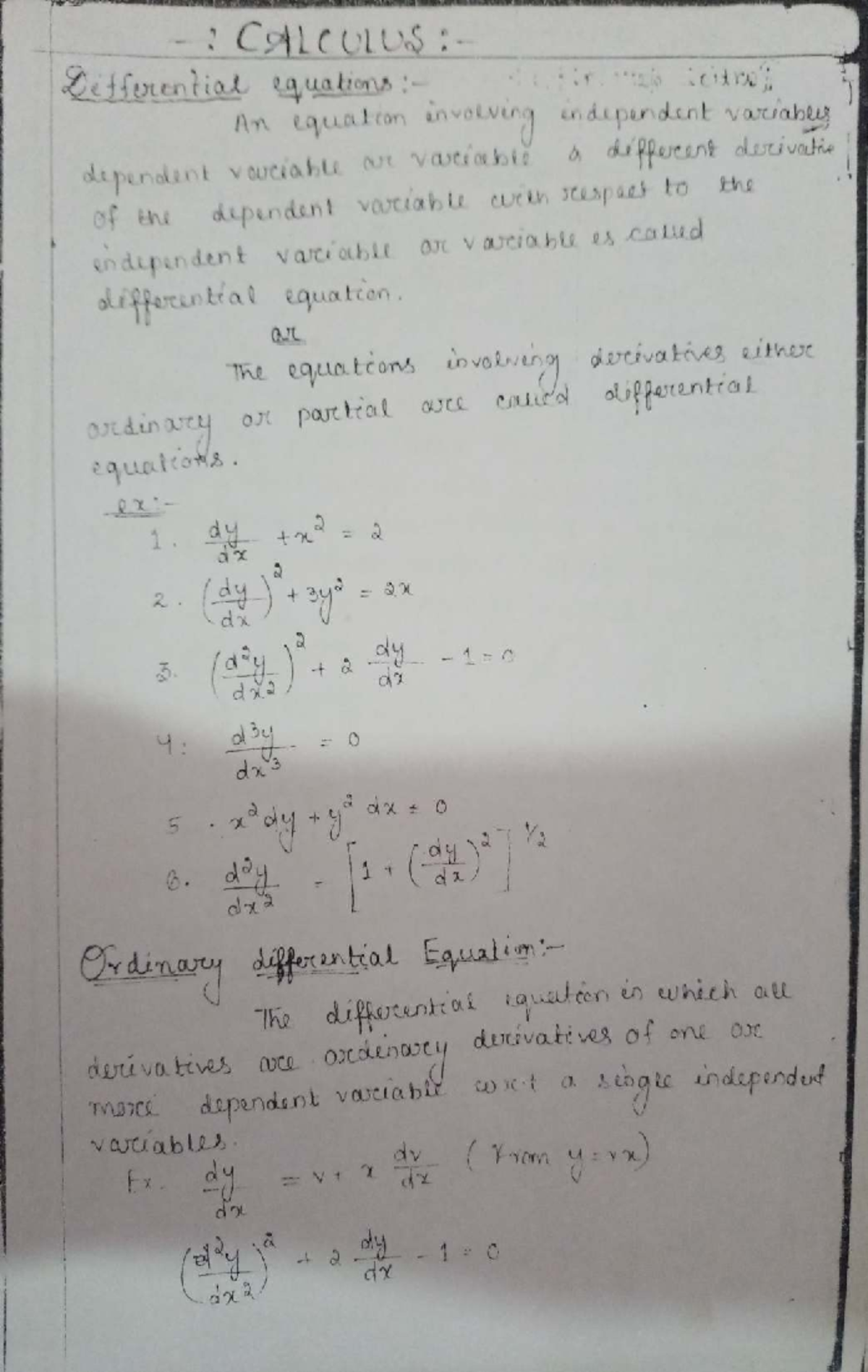 Differential Equations: Concepts and Solutions (Calculus) - Studocu