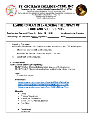 Approval letter - none - This undergraduate thesis entitled “ LEARNING ...
