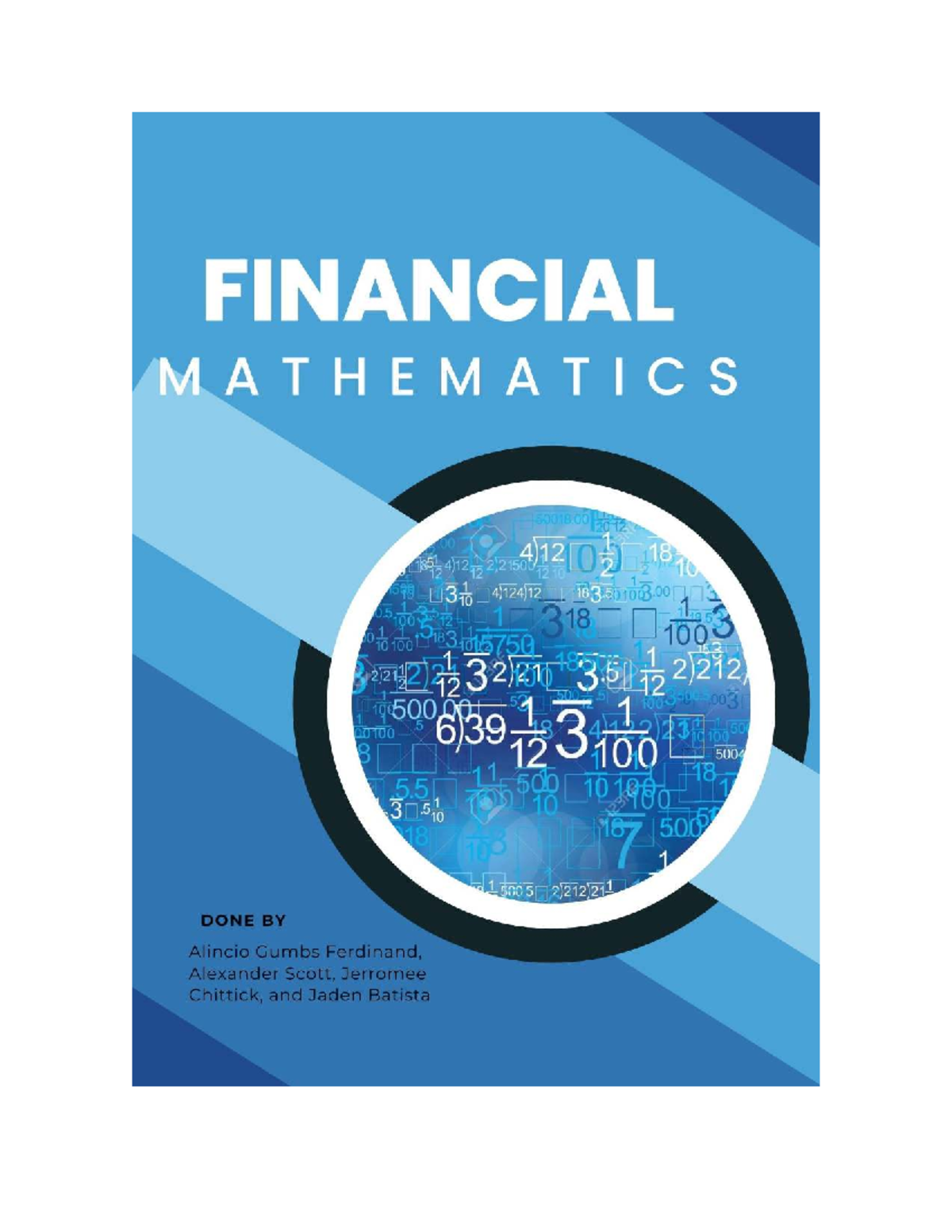 Math Project: Financial Literacy and Currency Exchange Analysis - Studocu