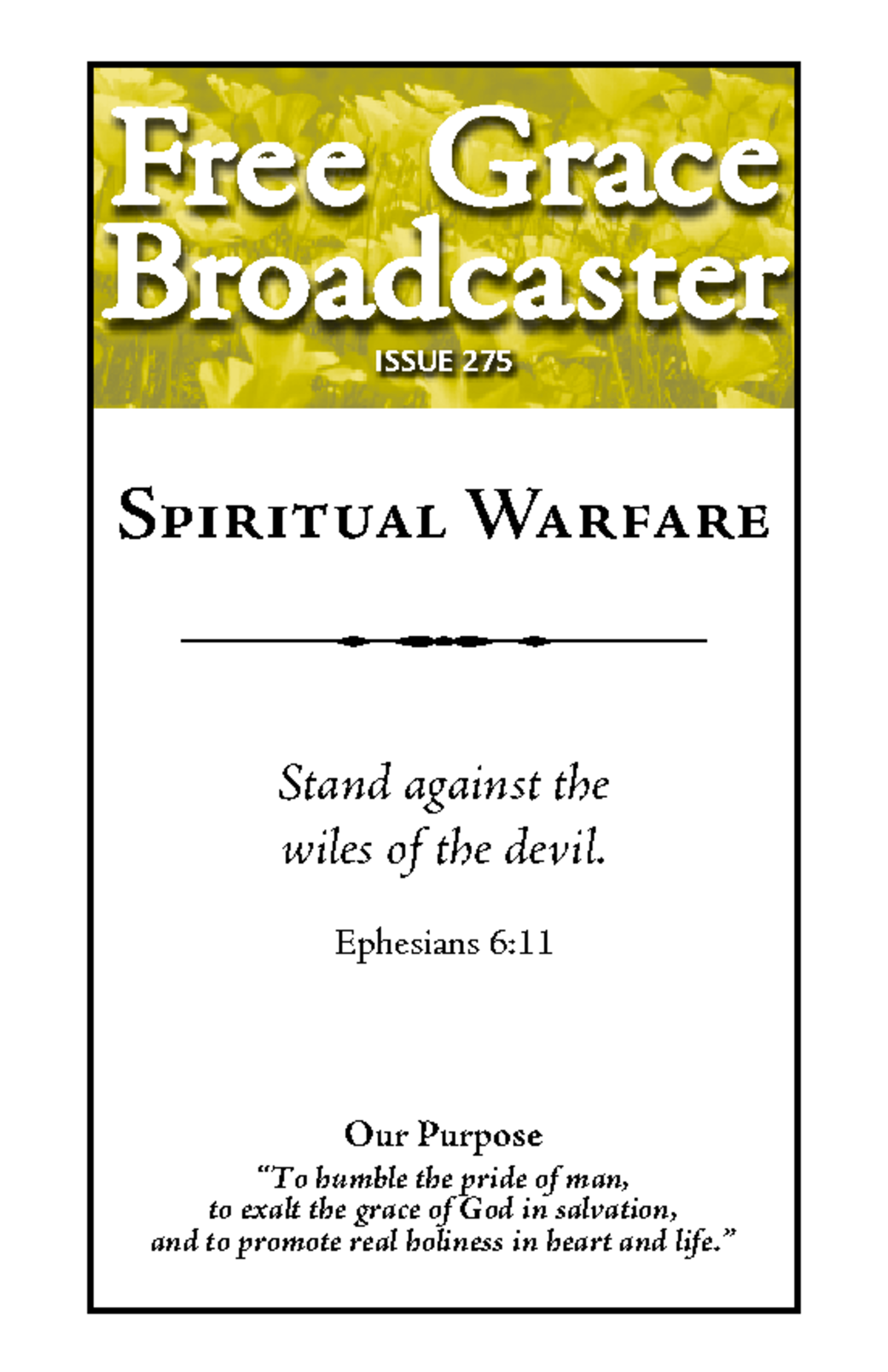 Free Grace Broadcaster ISSUE 275: Understanding Spiritual Warfare - Studocu