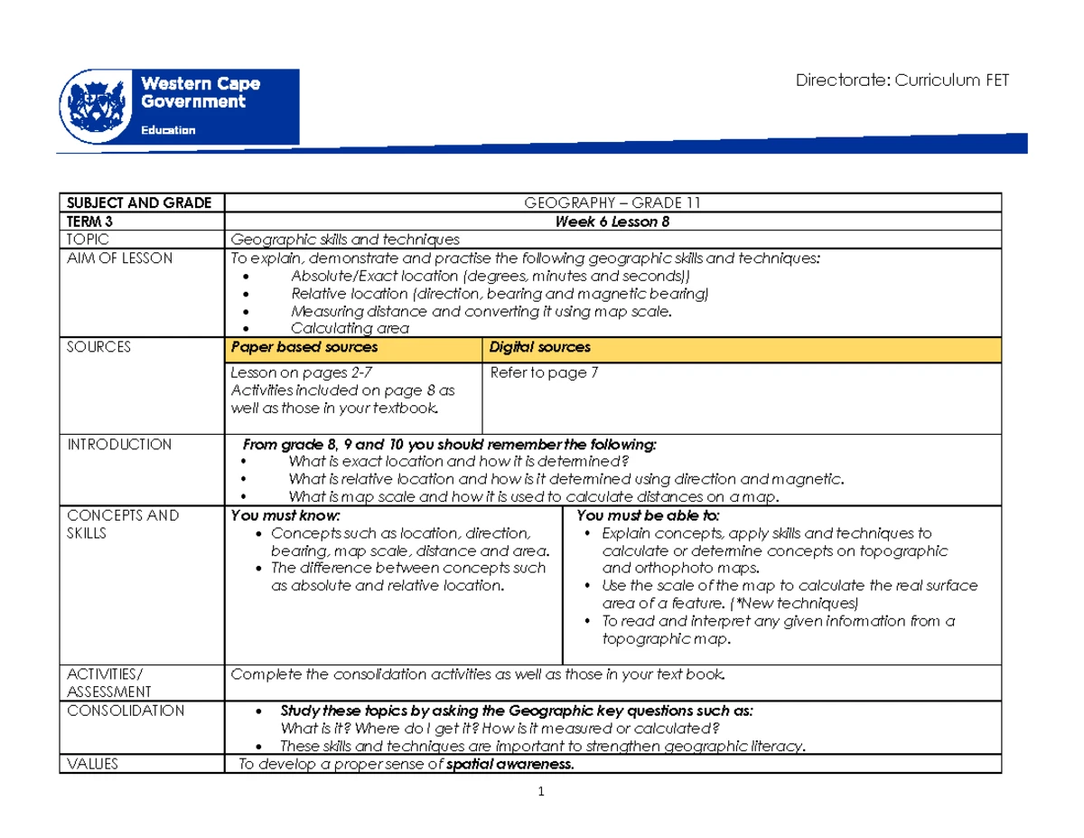 Grade 10 Geography Lesson Plans & Notes - Atmosphere & Moisture Topics ...