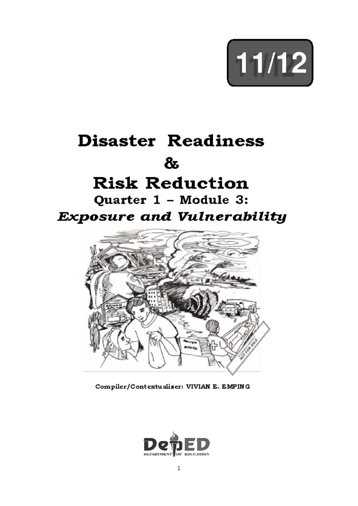 DRRR Q1 M3: Understanding Exposure and Vulnerability in Disasters - Studocu