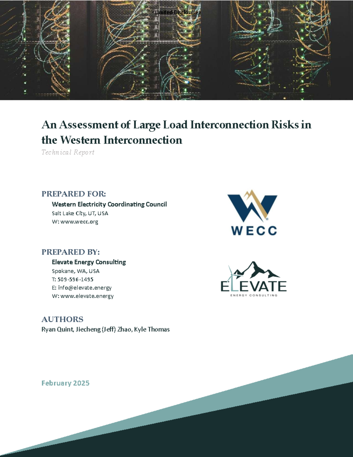 Report on Large Load Interconnection Risks in the Western Interconnection (WECC) - Studocu