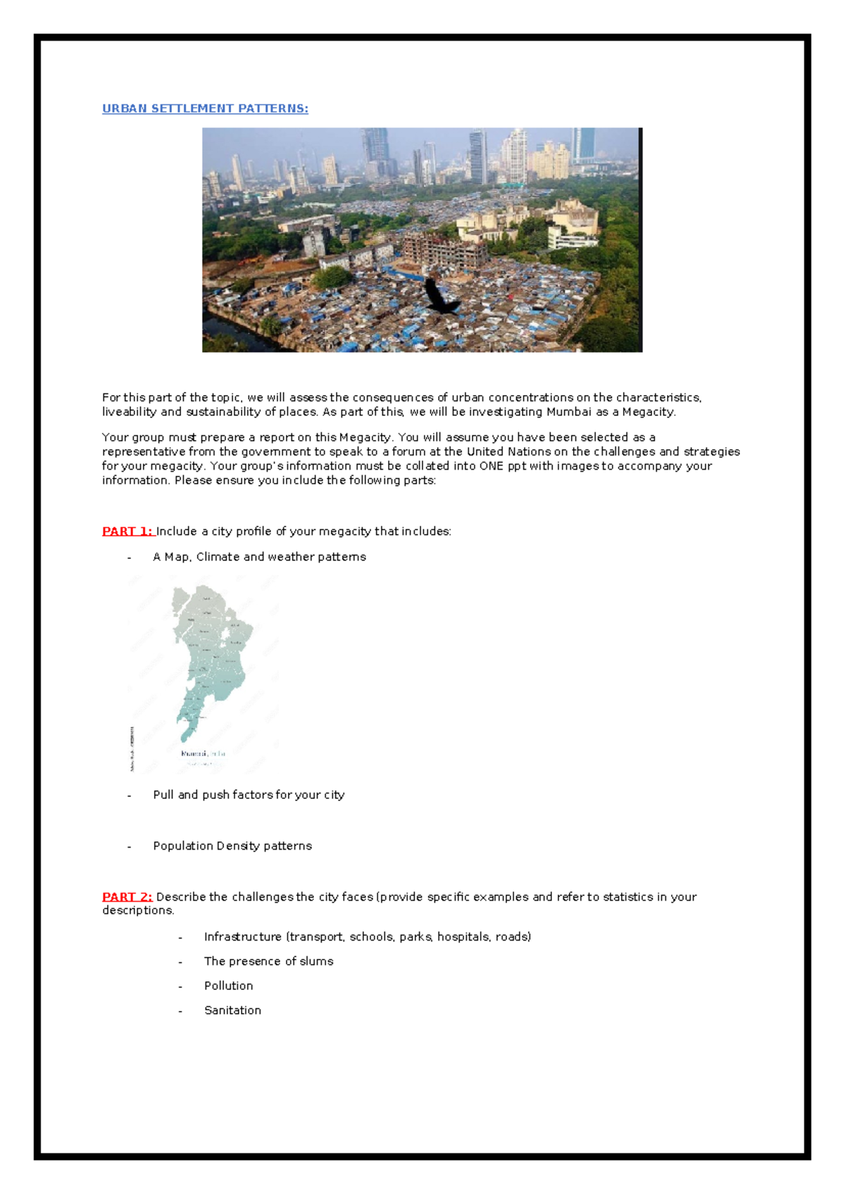 Mumbai Megacity: Challenges and Strategies for Sustainability - Studocu