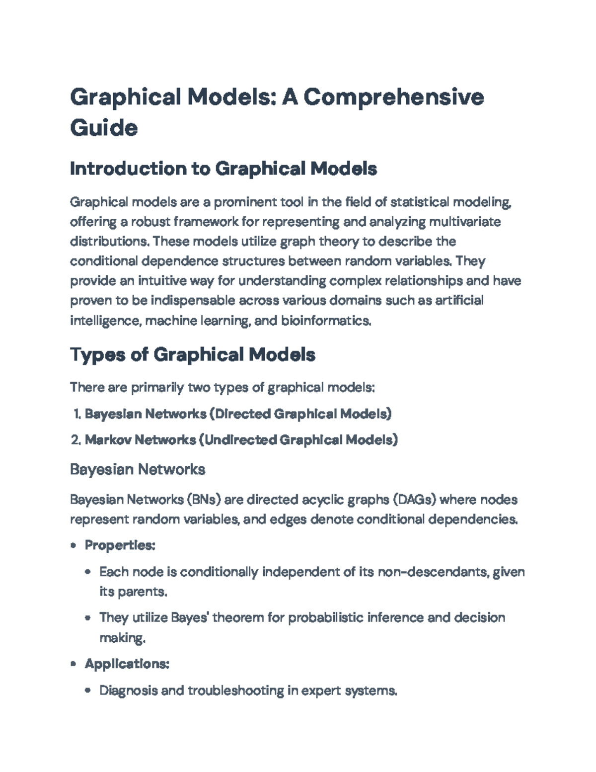 Graphical Models: An In-Depth Guide for Statistical Modeling Techniques ...