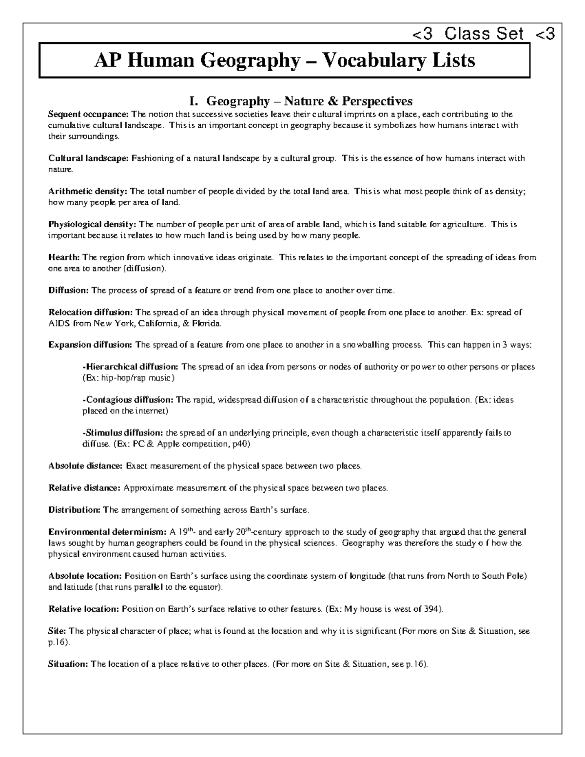 AP Geography Course Notes: Agricultural & Rural Land Use Concepts - Studocu