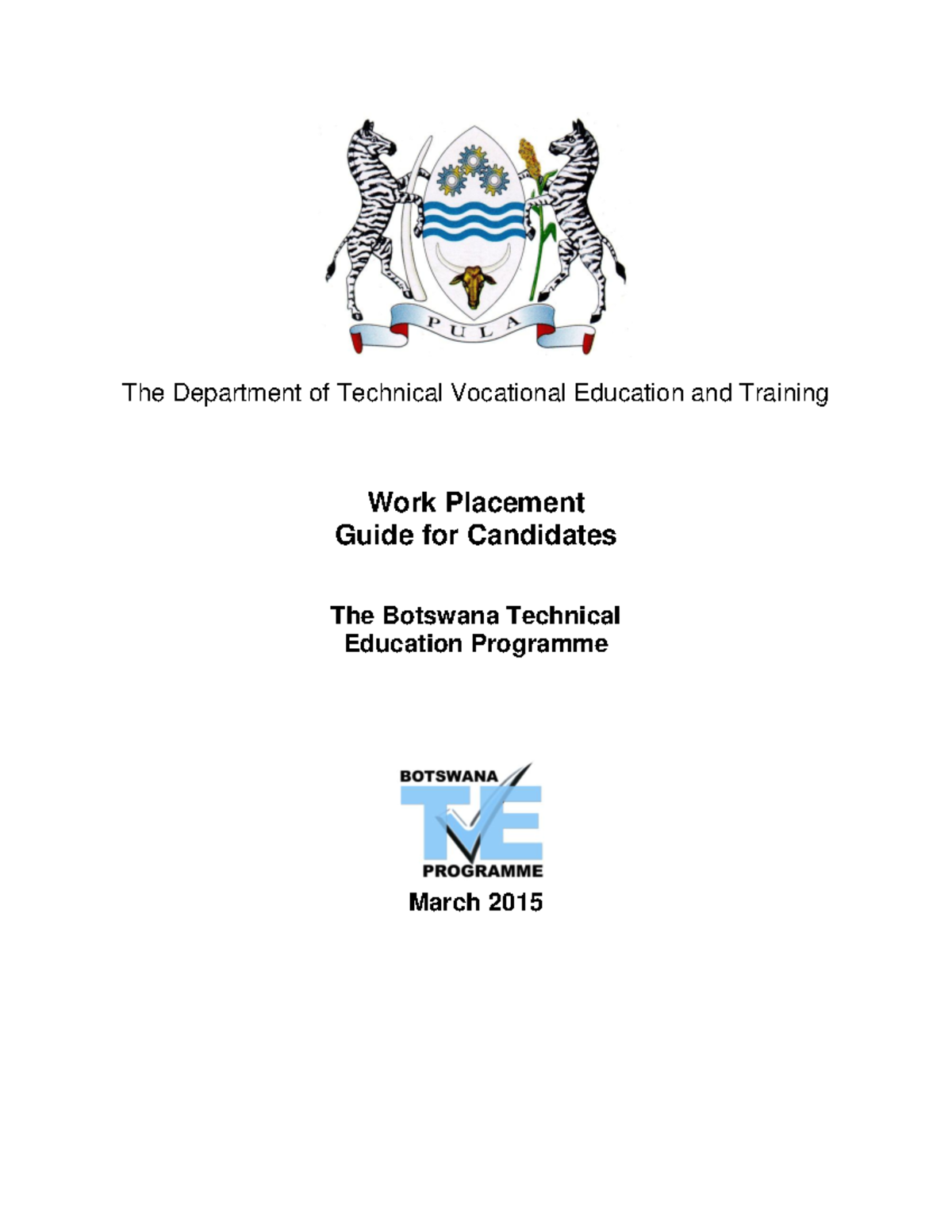 BTEP Work Placement Guide for Candidates - March 2015 - Studocu