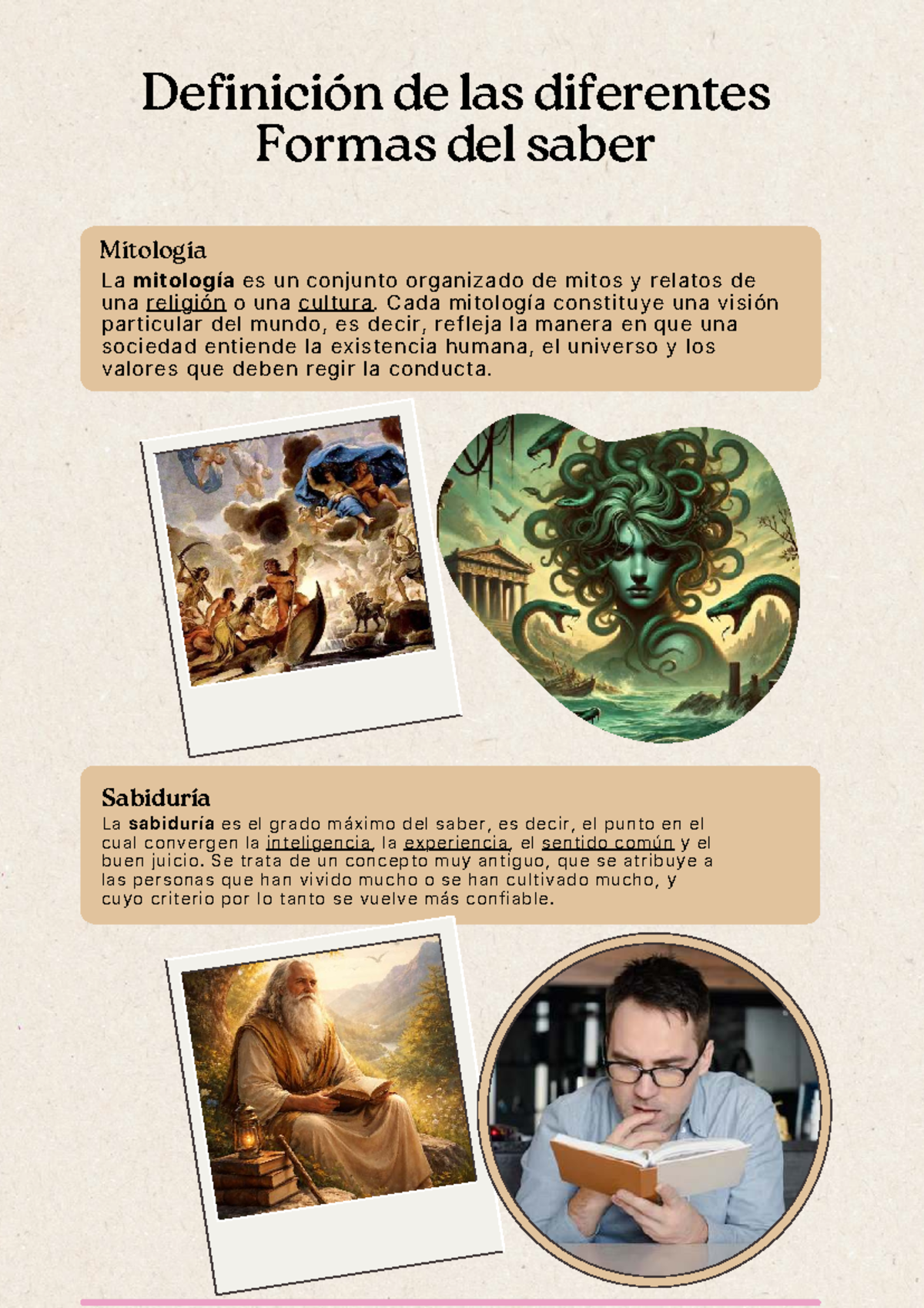 Definición de las Formas del Saber: Mitología y Conocimiento - Studocu
