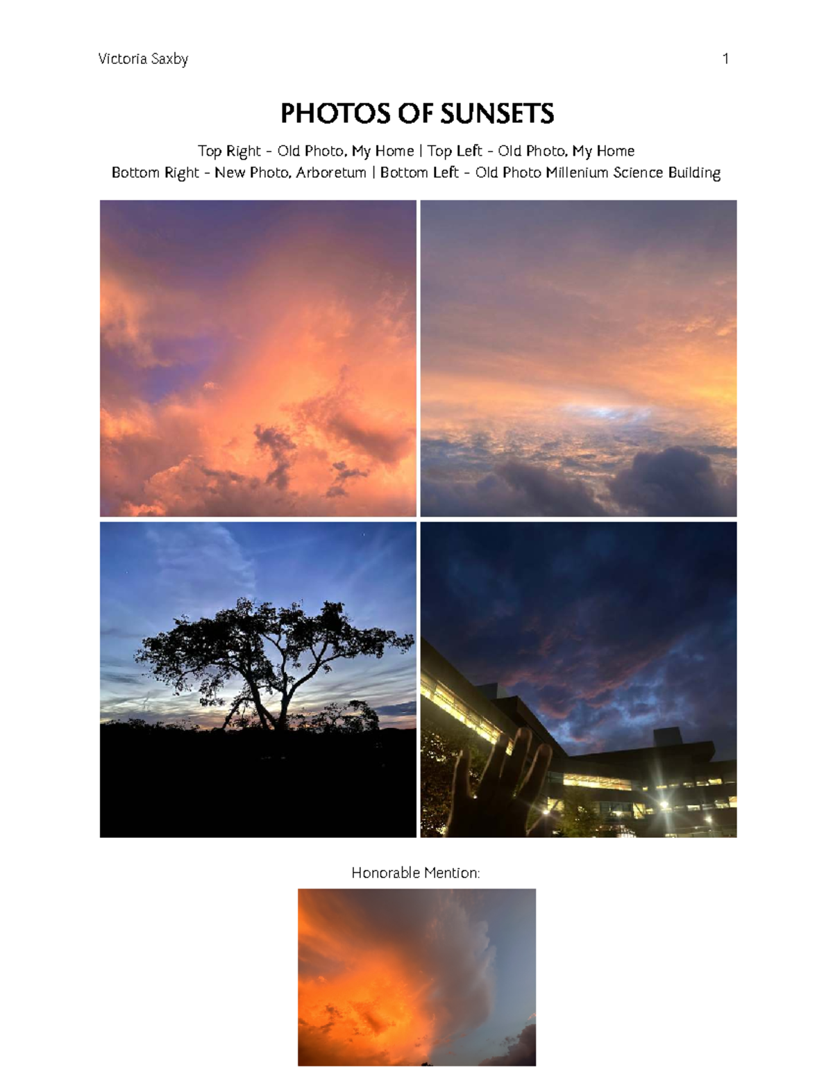 Art Project 1 Submission: Victoria's Stunning Sunset Photos - Studocu