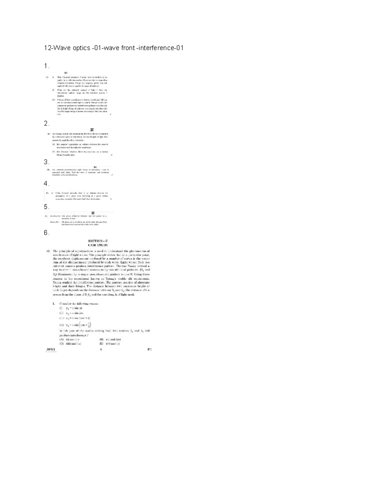 Optics 12: Wave Fronts and Interference Concepts - Studocu