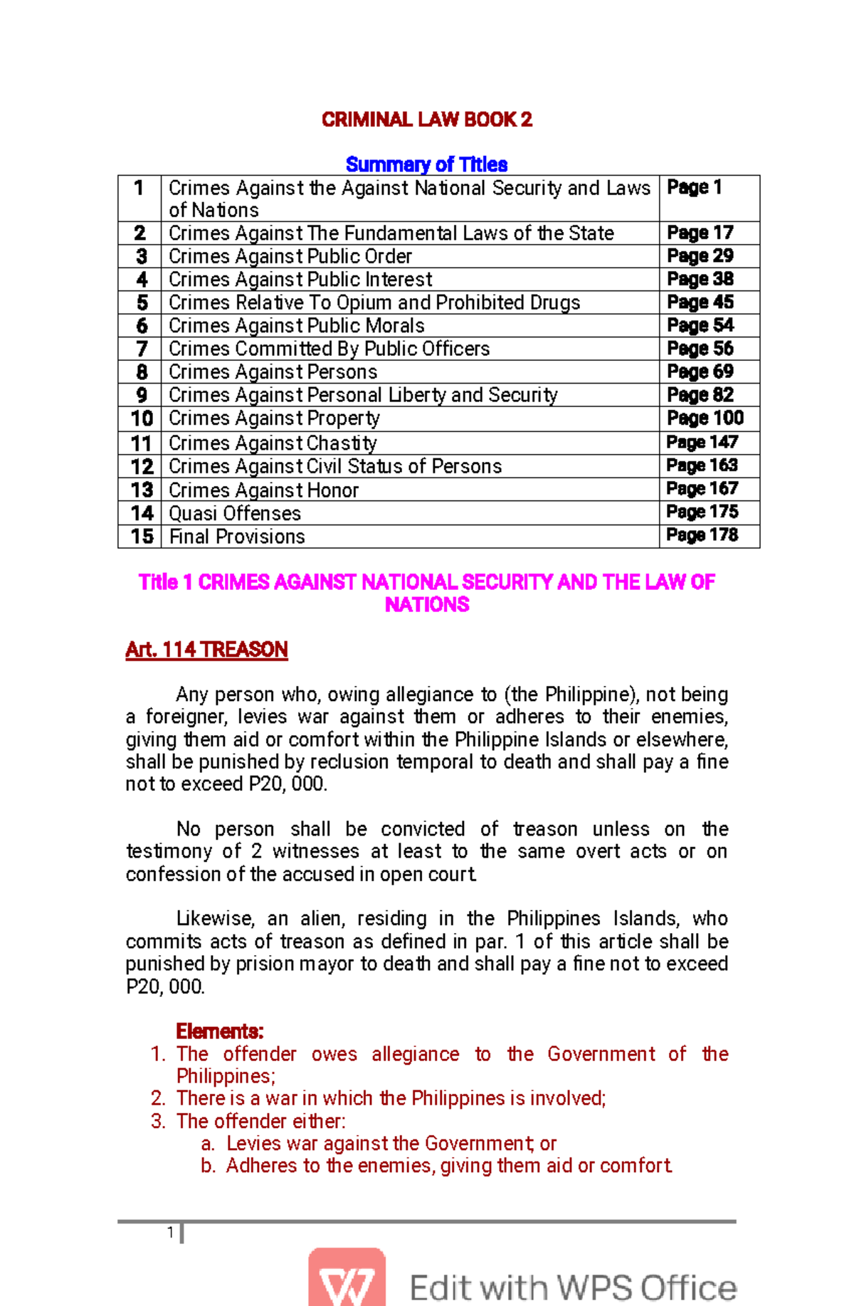 Comprehensive Criminal Law Topics - Book 2 Overview & Insights - Studocu