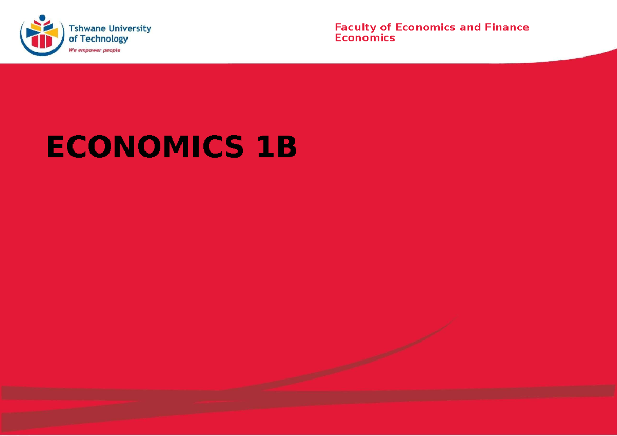 ECONOMICS 1B: Chapter 13 Lecture Notes on Economic Performance - Studocu