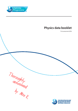 Revision Village IB Physics Formula Booklet 2025. - IB Physics SL & HL ...