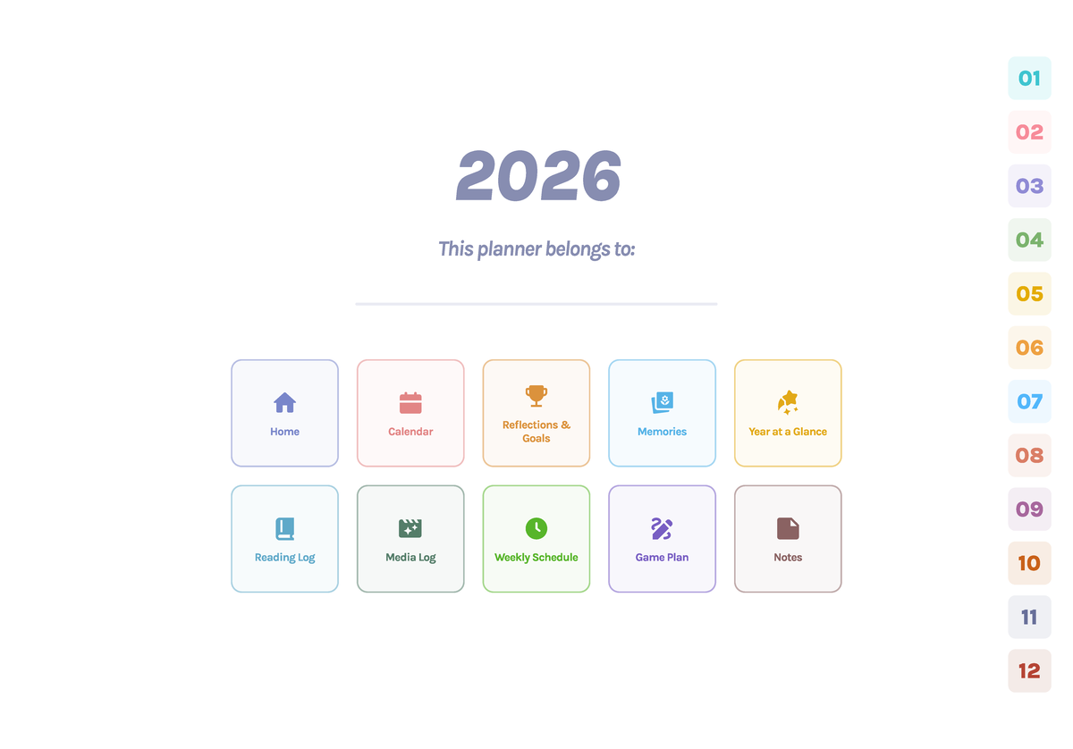 2026 Planner & Calendar: Yearly Overview and Goals - Studocu