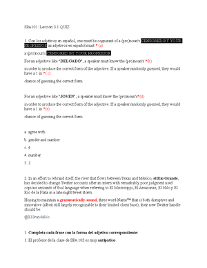 SPA101- Lección 4.3 Stem-changing Verbs E-I - más práctica Lección 4 ...