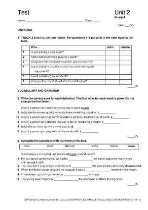 Język niemiecki - Klasa: 2 - Liceum ogólnokształcące - Studocu