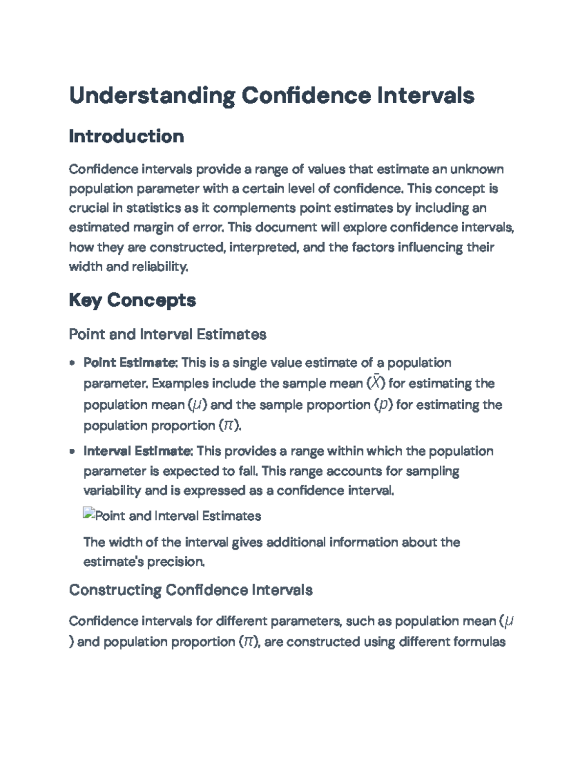 Understanding and Constructing Confidence Intervals in Statistics ...