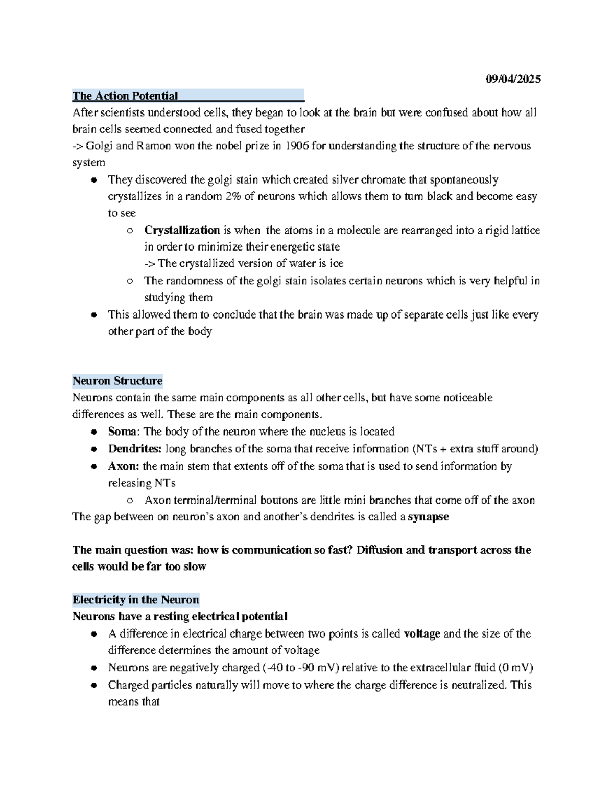 PSYC211 - Understanding Action Potential and Neuron Communication - Studocu