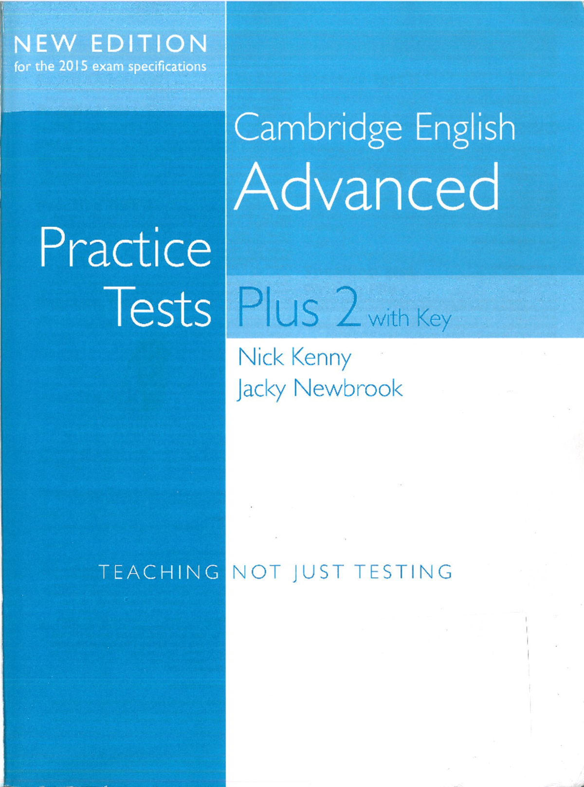 CAE Practice Tests Plus 2 with Key: Comprehensive Study Guide - Studocu
