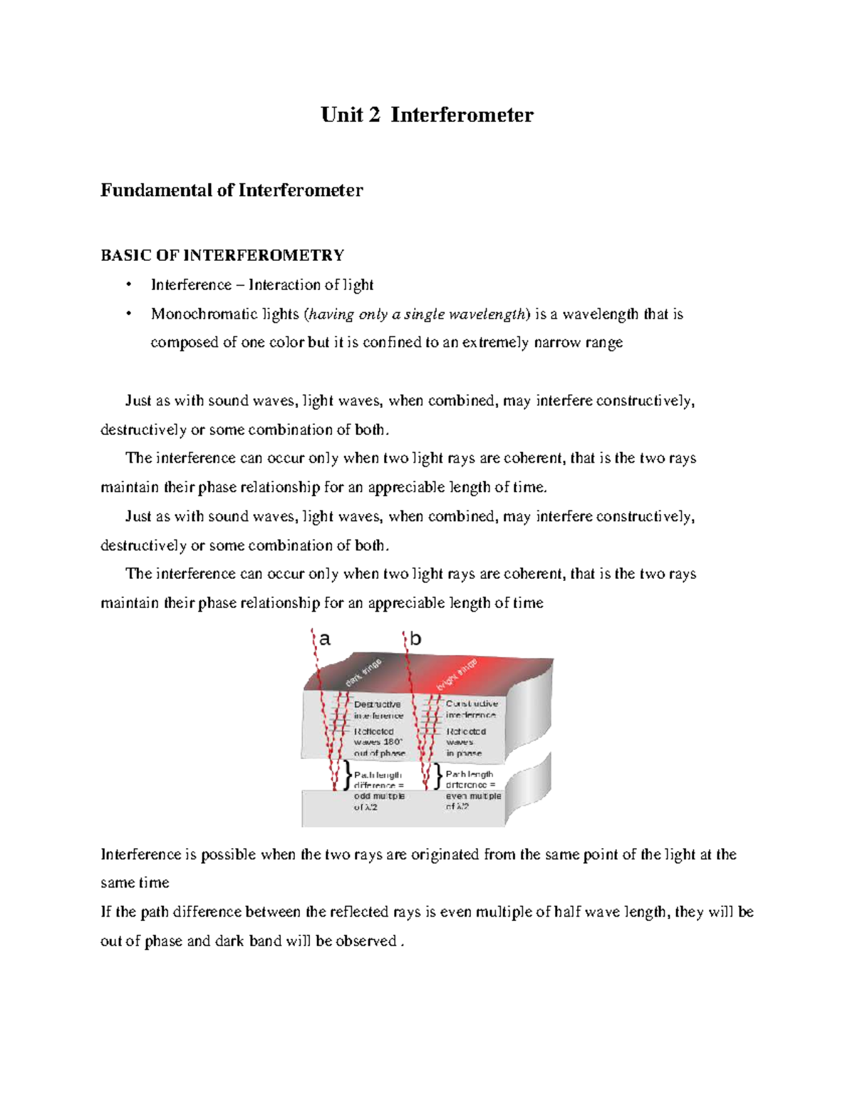 Chapter 2 - MQC Notes: Fundamentals of Interferometry and Surface ...