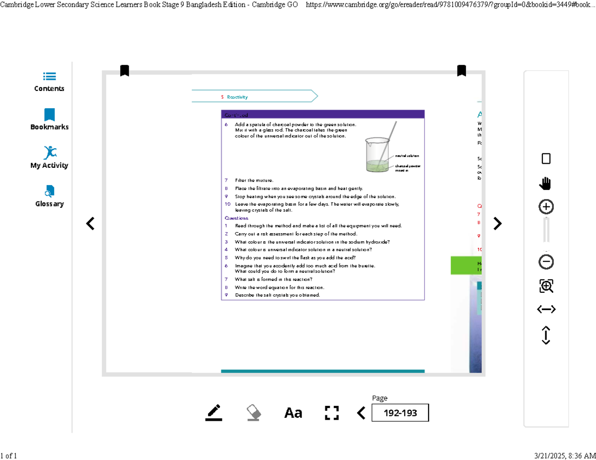 Cambridge Lower Secondary Science Learners Book Stage 9 Bangladesh ...