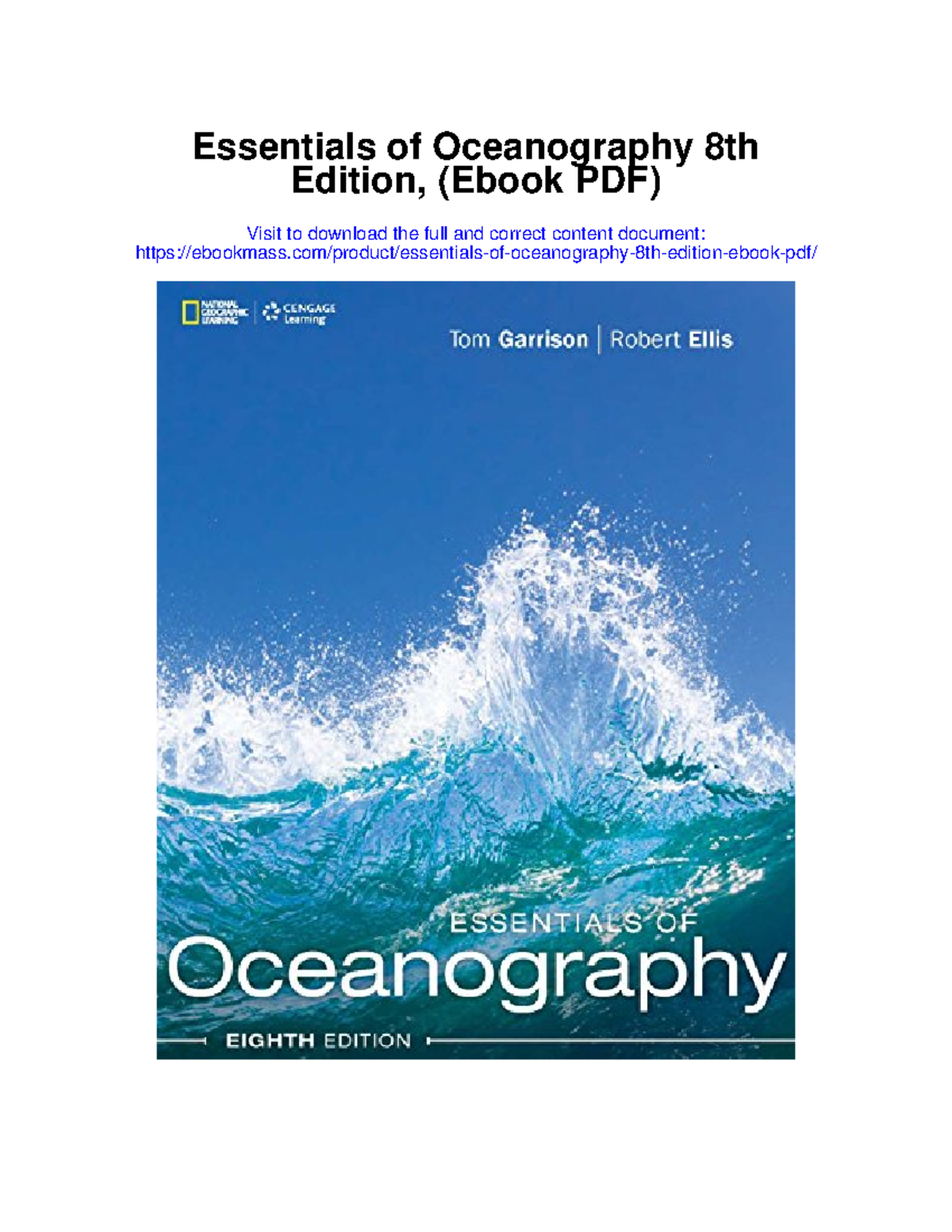 698286516 Essentials of Oceanography 8th Edition Textbook PDF - Studocu