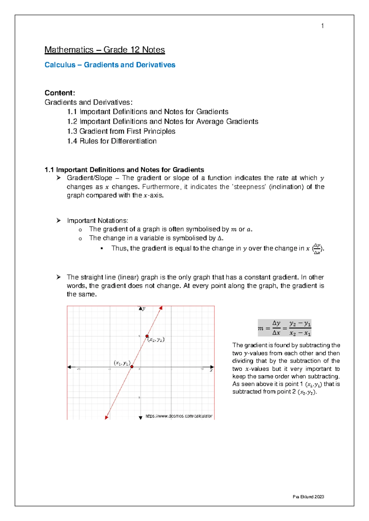 Math IEB Formula Sheet - Grade 12 Mathematics Paper I Notes - Studocu
