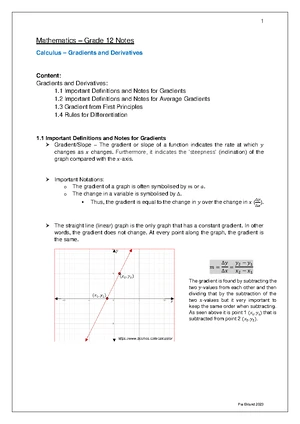 Math IEB Formula Sheet - Grade 12 Mathematics Paper I Notes - Studocu