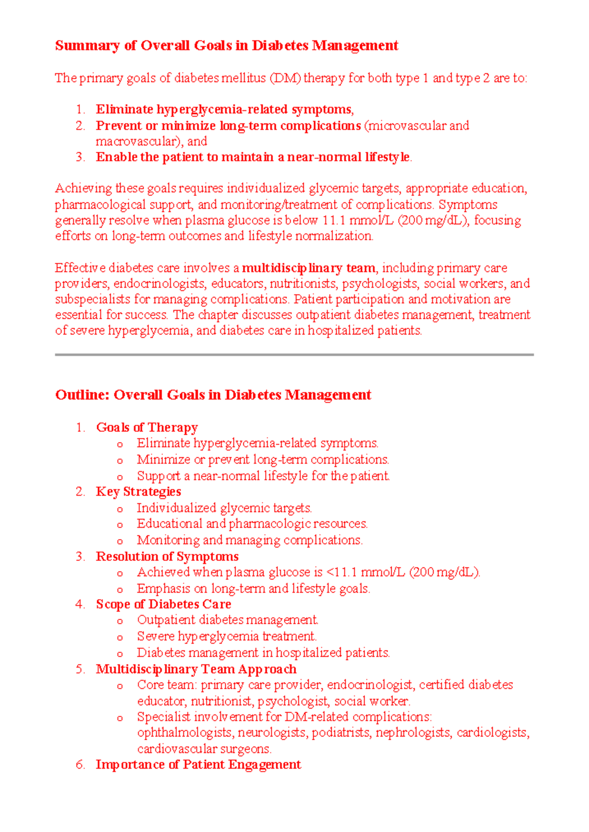 Goals in Diabetes Management: Comprehensive Overview and Strategies ...