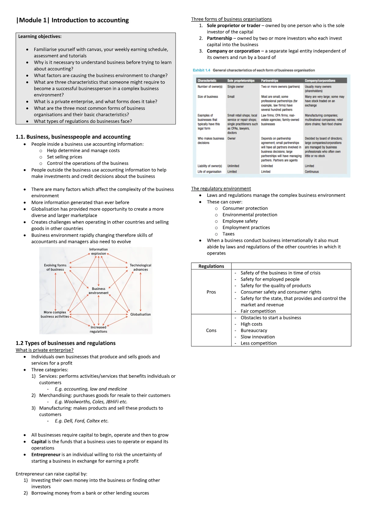 BUSS1030 Module 7 Lecture Notes on Internal Control & Working Capital ...