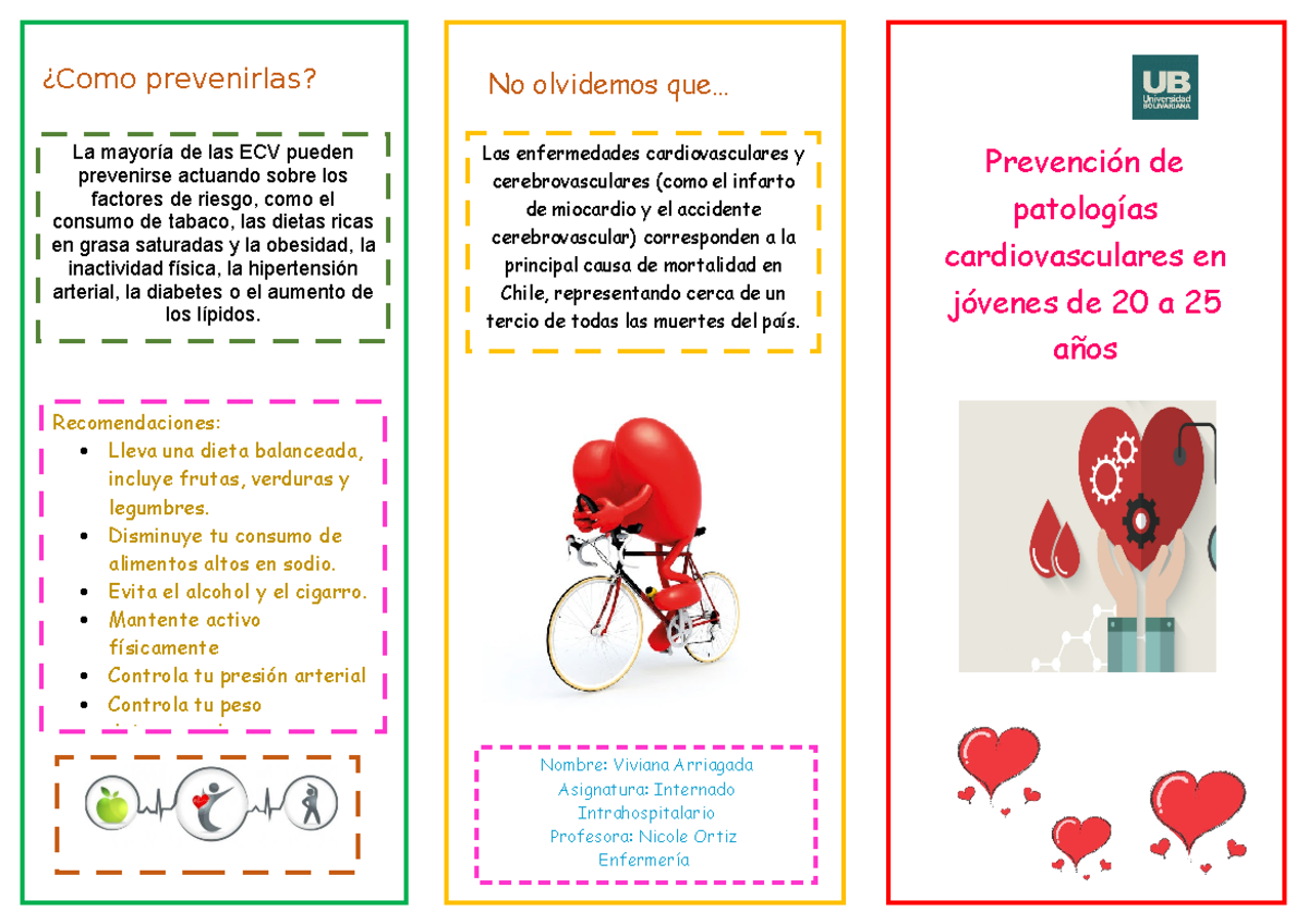 Triptico internado intrahospitalario enfermeria ultimo semestre - La ...