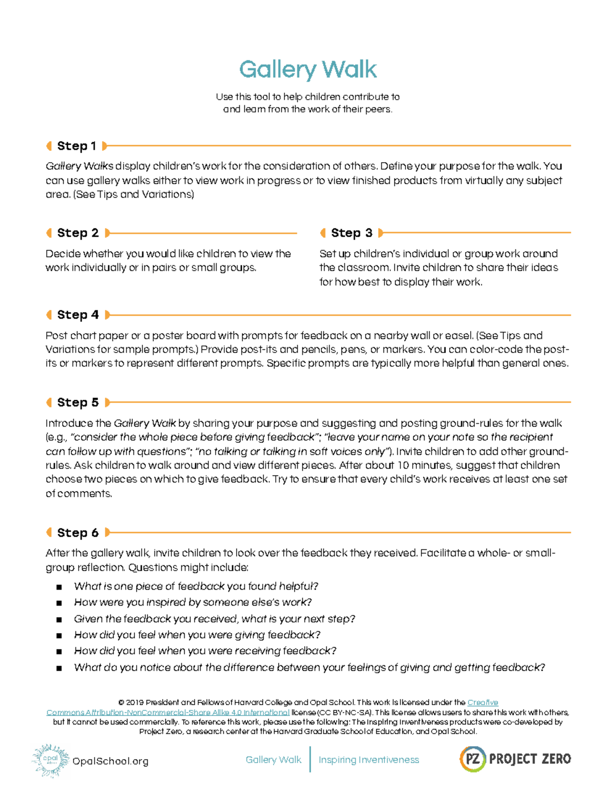 Gallery Walk Strategies for Inspiring Inventiveness in Art - Studocu