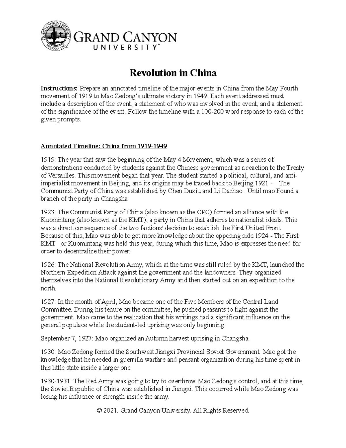 HIS 350 RS T6 Revolution in China - Revolution in China Instructions ...