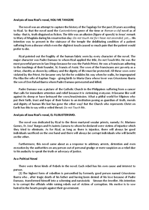 Rizal - ... - Chapter 3 Summary # The two friars, Father Sibyla and ...