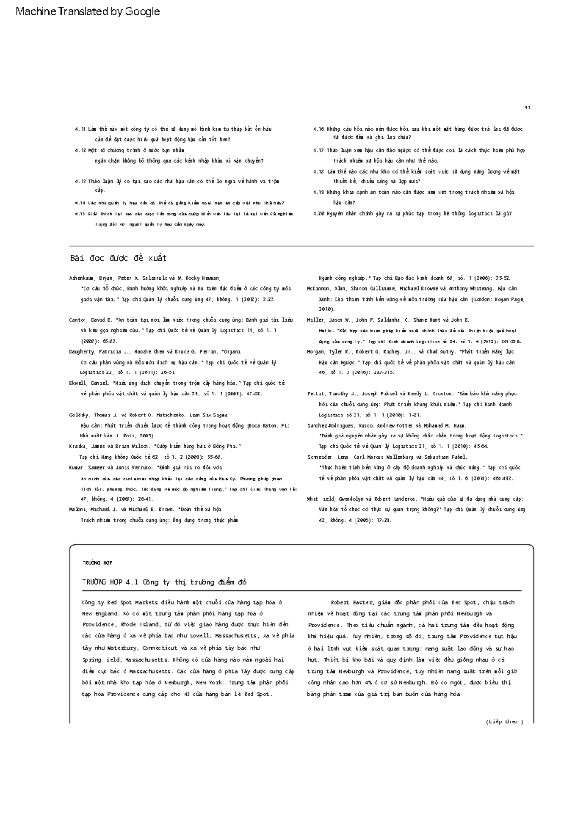 Chapter 4 Case-2 - TRƯỜNG HỢP McKinnon, Alan, Sharon Cullinane, Michael ...
