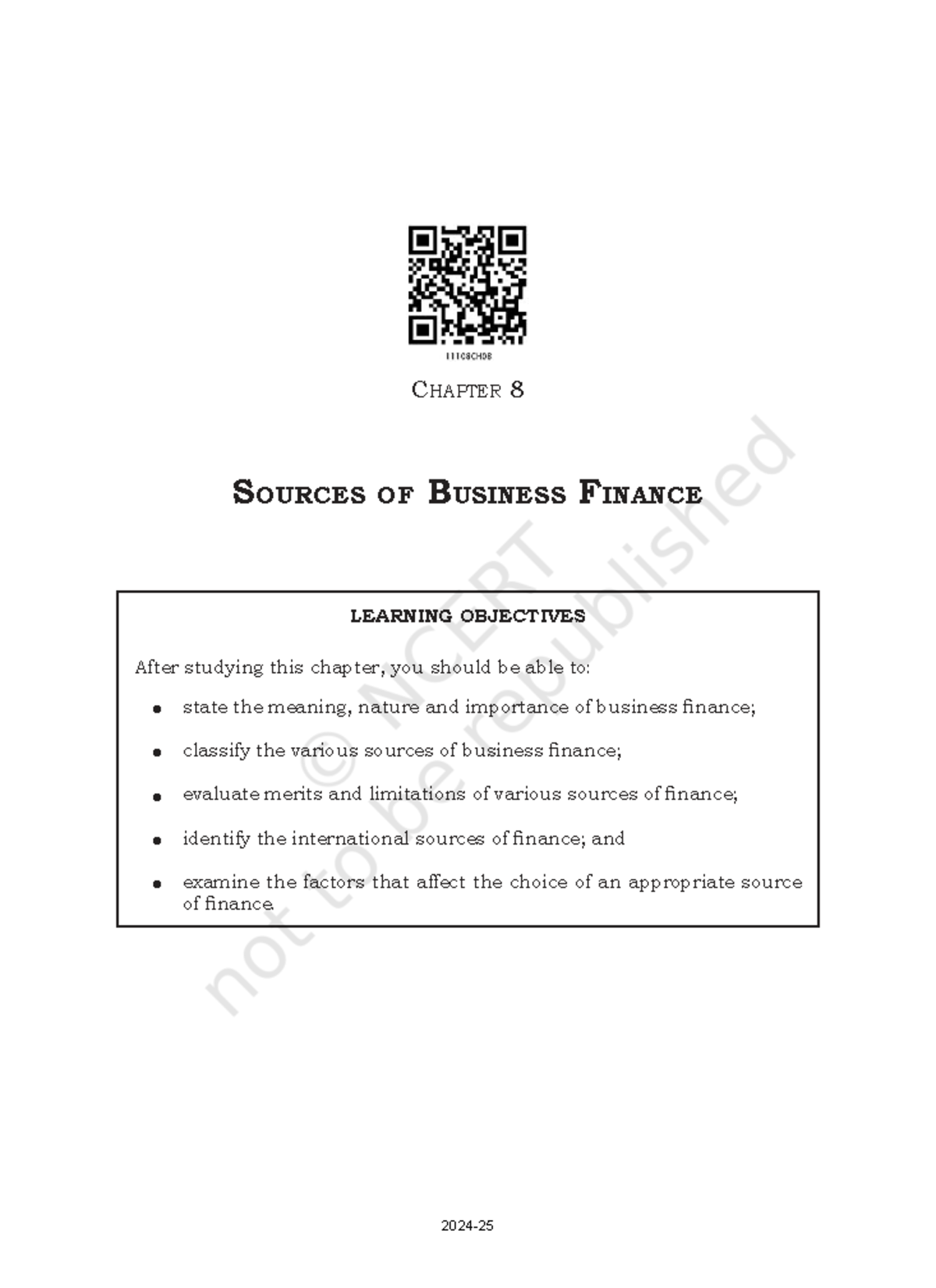 Chapter 8: Sources of Business Finance - Key Concepts and Evaluation ...