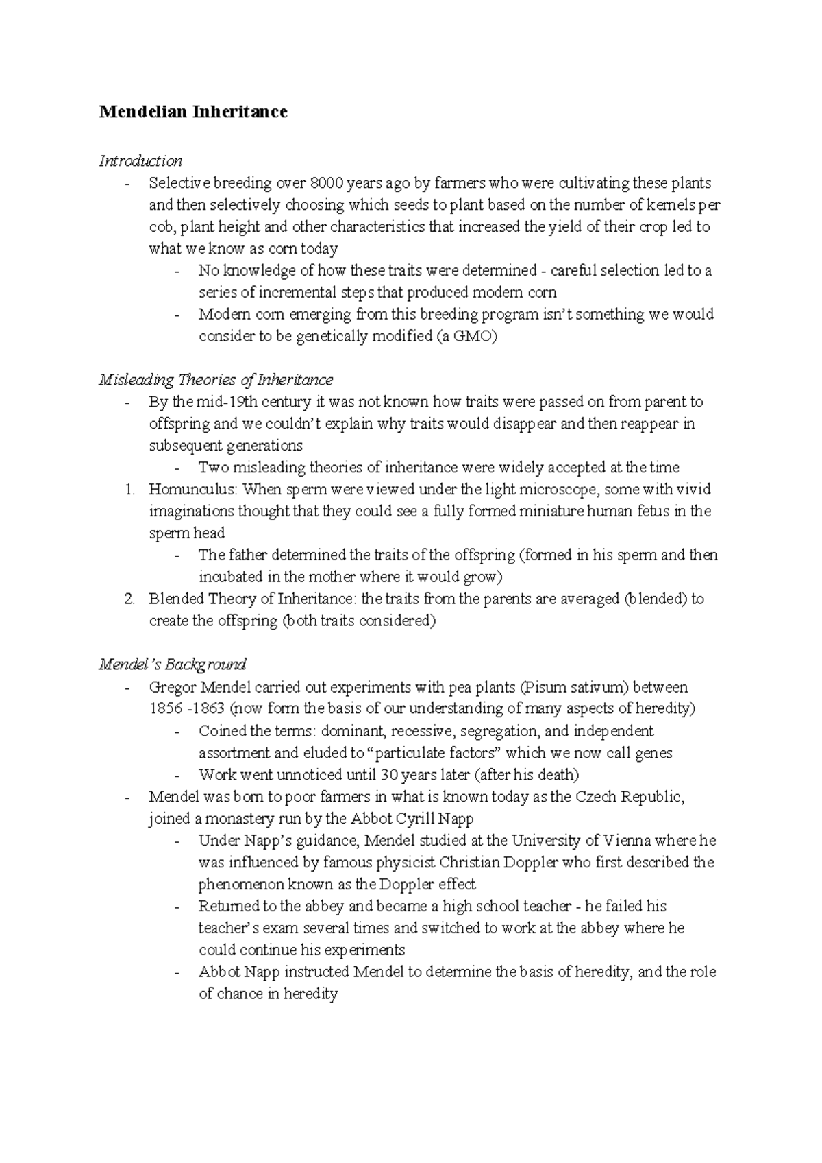 Lesson 6 - Mendelian Inheritance: Understanding Traits and Genetics ...