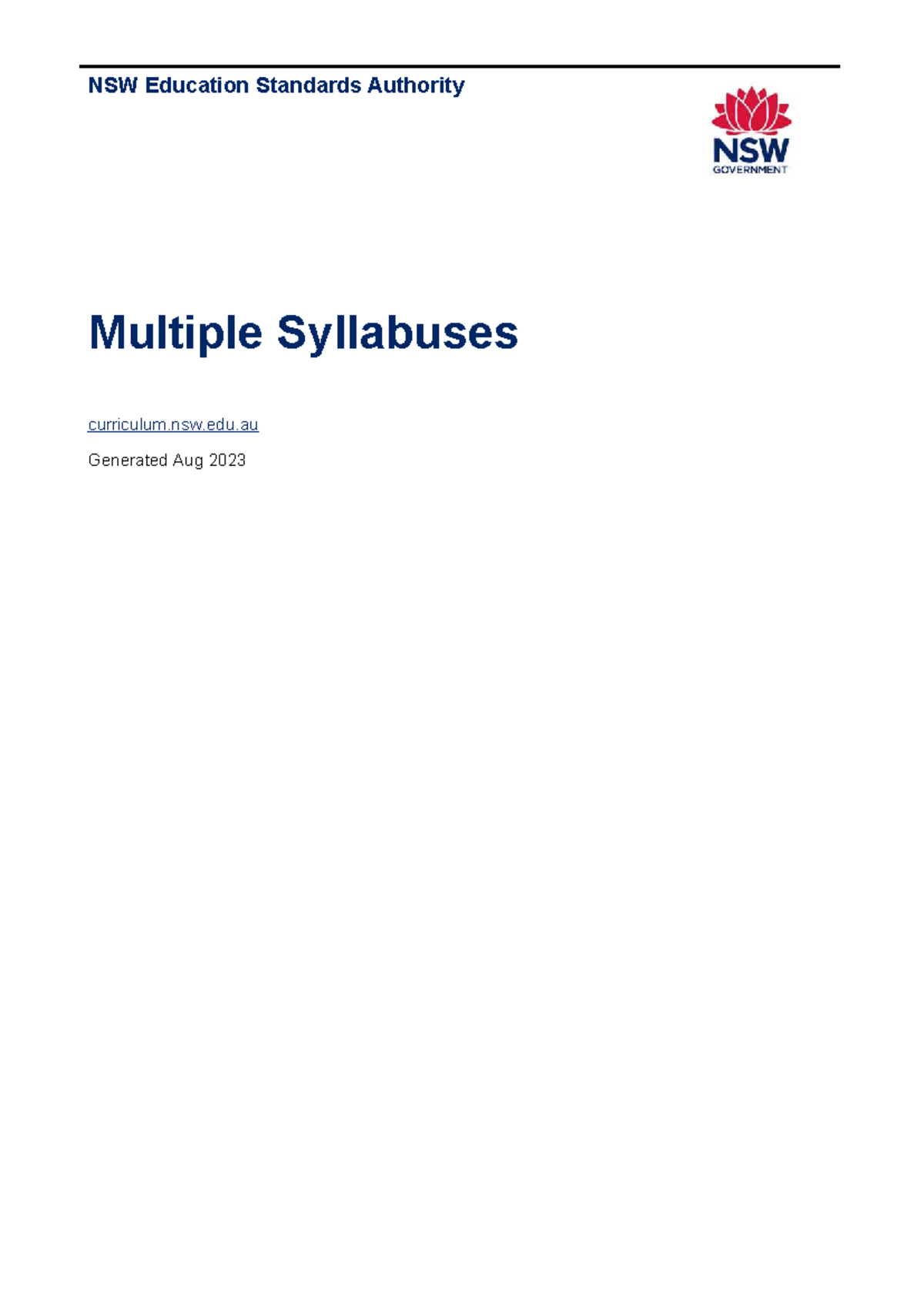 NESA Health and Movement Science Syllabus Overview for Years 11 & 12 ...