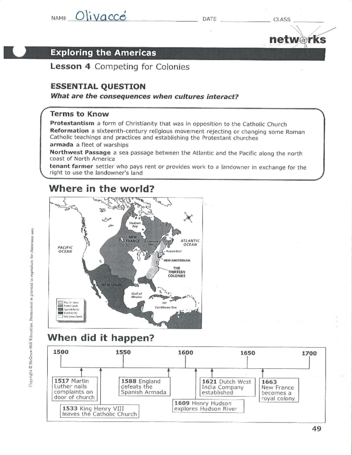Exploring the Americas: Networks & Colonies (Lesson 4) - Studocu