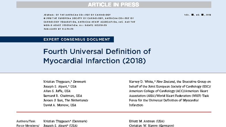 Fourth Universal Definition of Myocardial Infarction (2018) - Expert ...