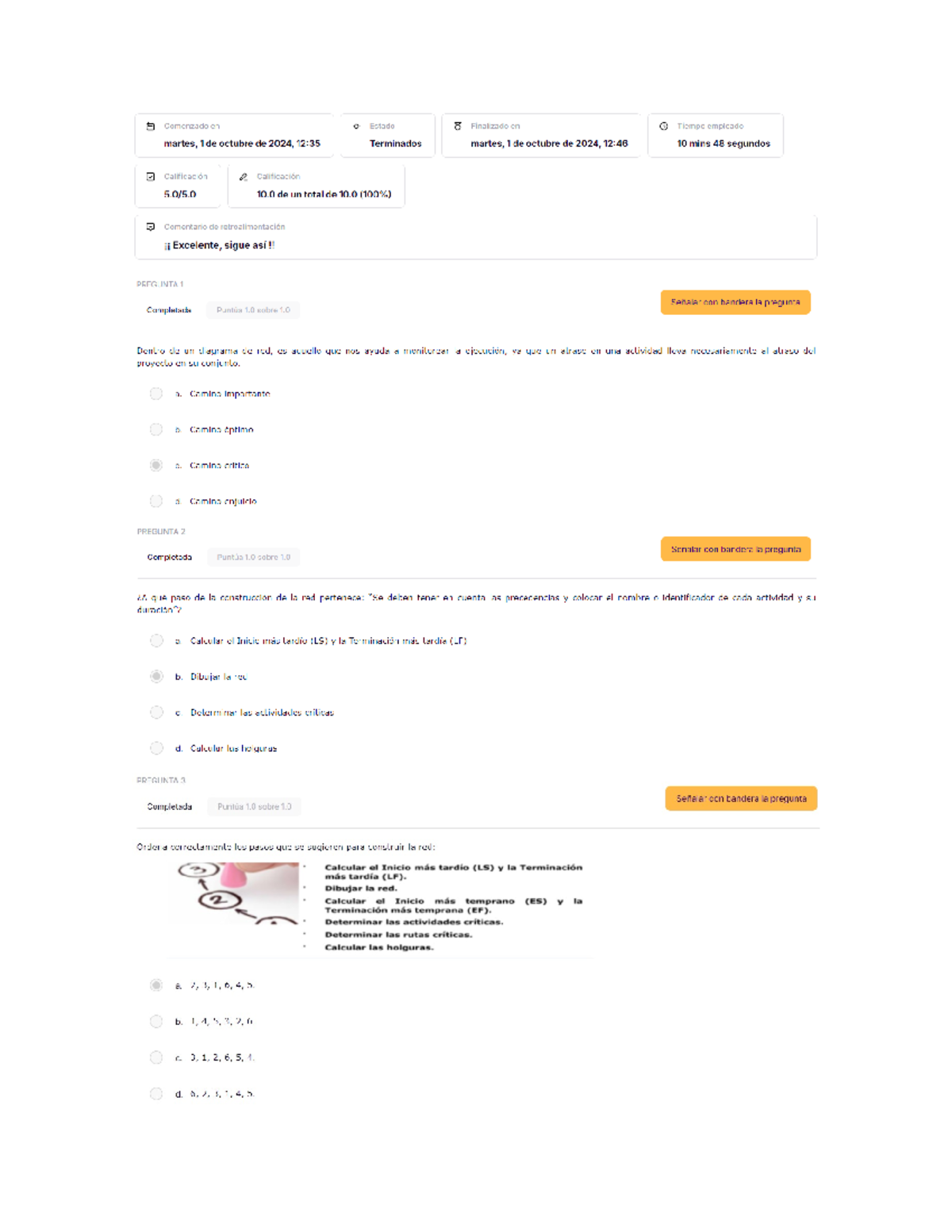 Planificación de Proyectos - Examen Semana 5 Análisis y Respuestas - Studocu