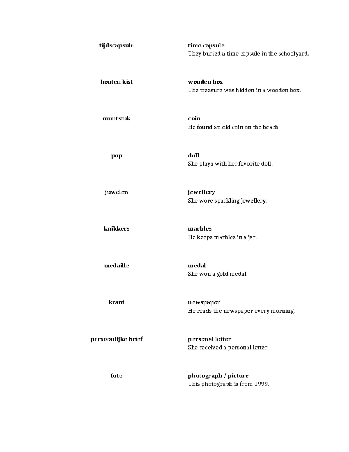 Flashcards: Time, Storage, and Shopping Concepts - Studocu