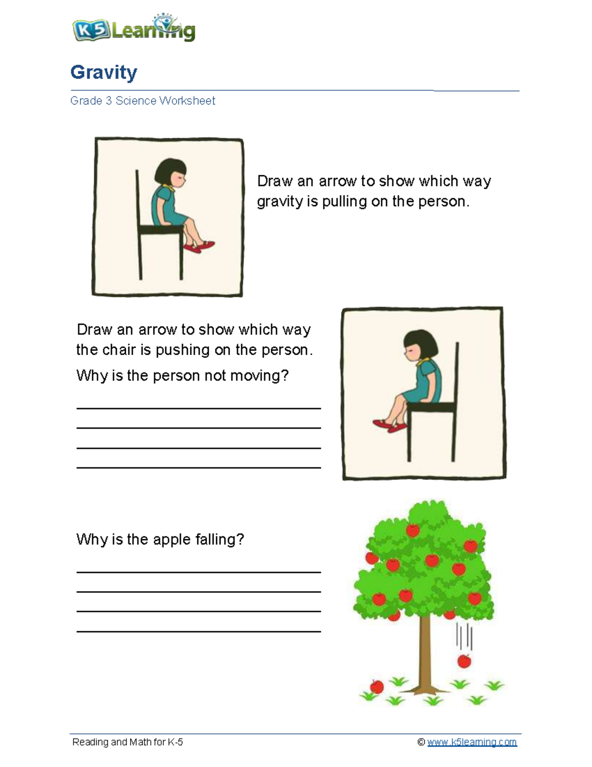 Grade 3 Science Worksheet: Understanding Gravity and Friction - Studocu