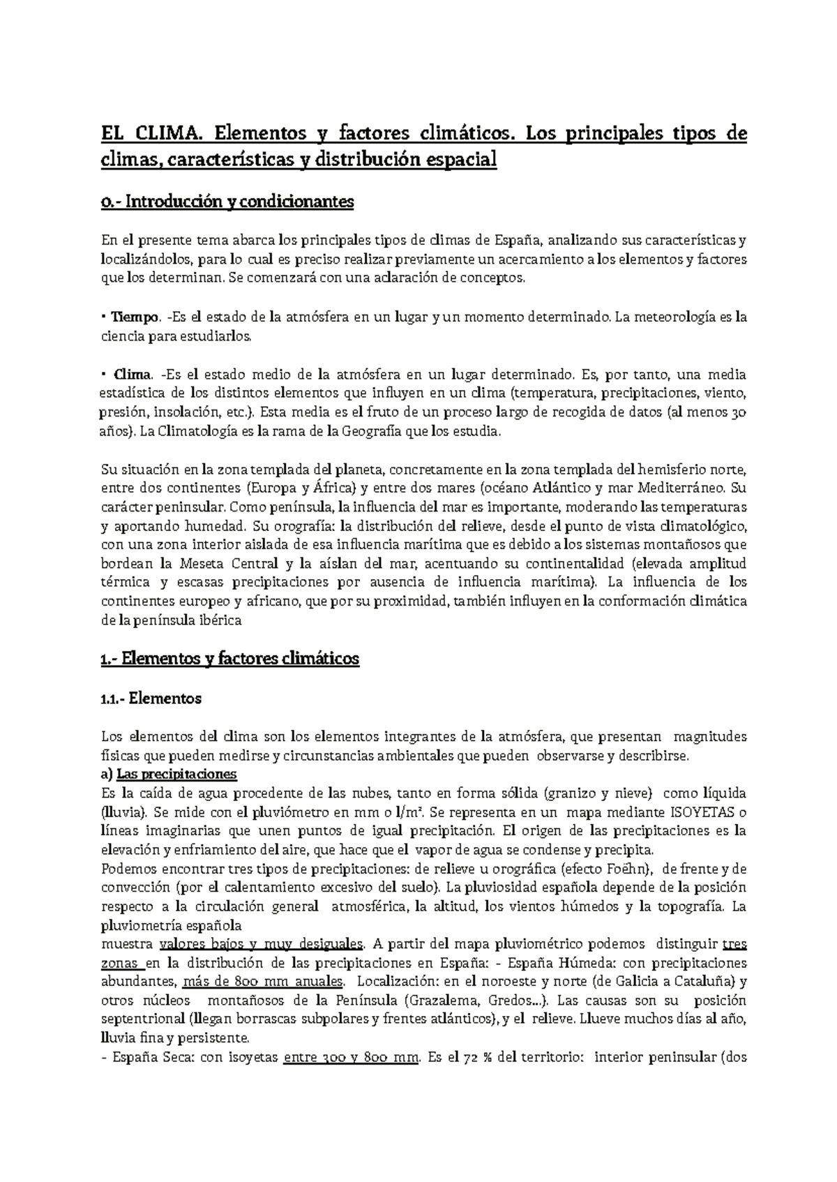 El clima mío - EL CLIMA. Elementos y factores climáticos. Los ...