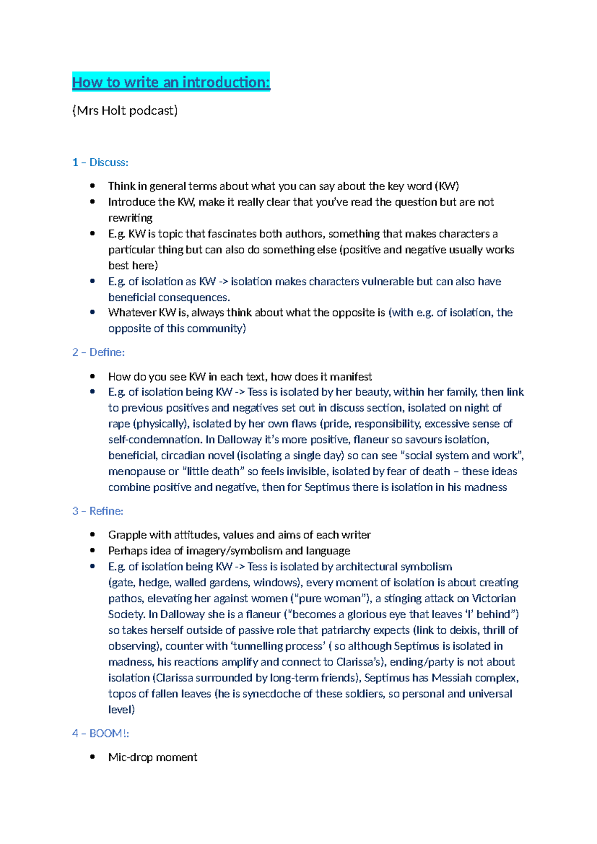 How to Write an Introduction: Key Concepts & Analysis - Studocu