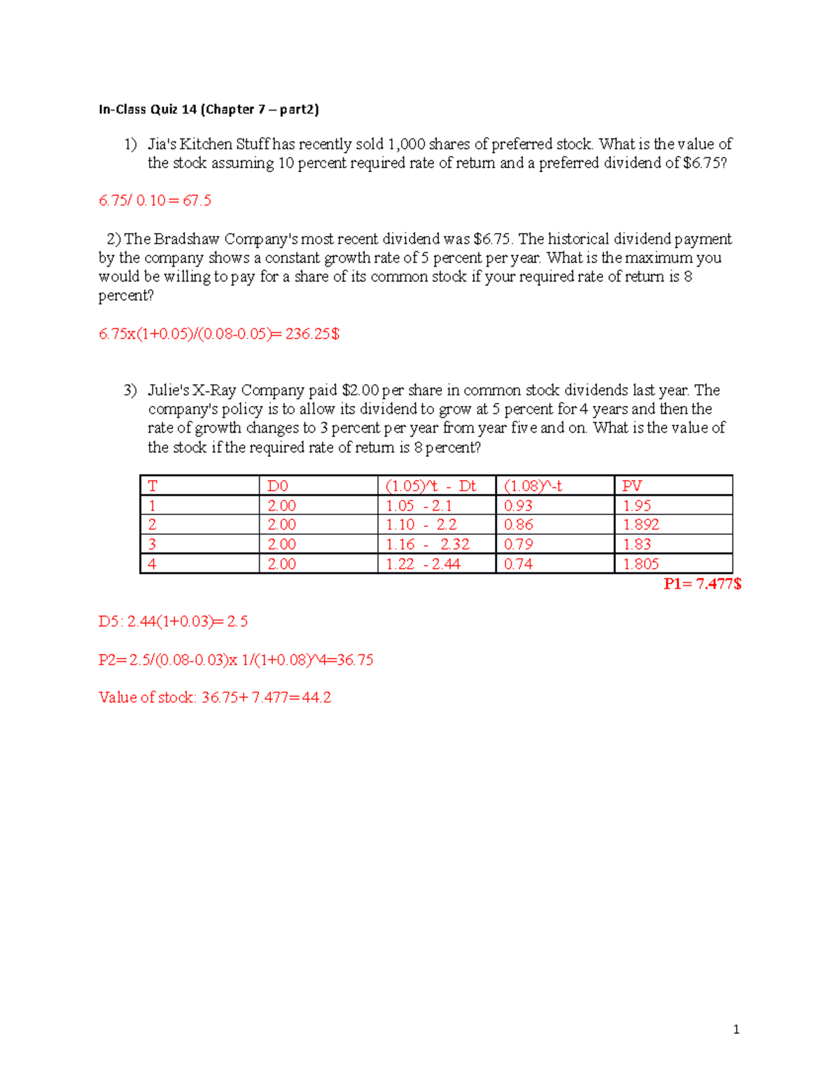 Quiz 14 - Ch7part2-2- fin - Business Finance - UAEU - Studocu