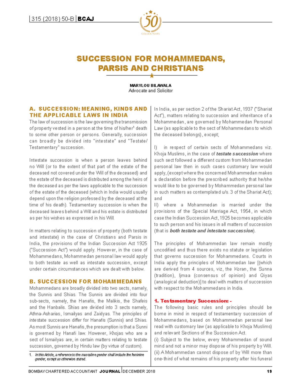 19 - 24 Succesion Marylou Bilawala - SUCCESSION FOR MOHAMMEDANS, PARSIS ...